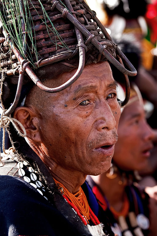 Old tribesman from the Khiamniungan naga clan
